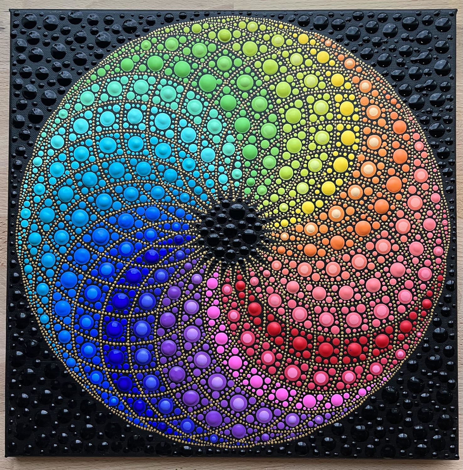 Cosmic Rainbow, me, acrylic paint, 2021