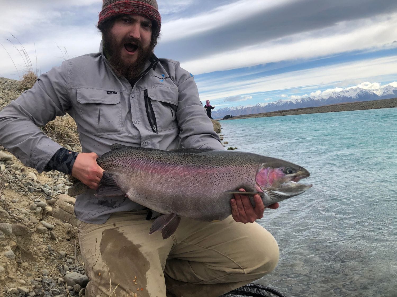 Fat winter rainbow, South Island, NZ.