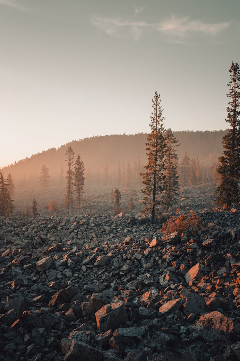 smokey volcanic sunset