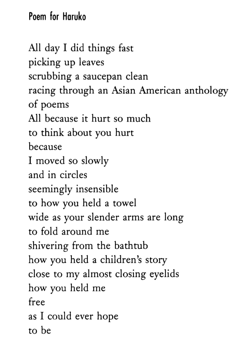 poem for haruko [all day i did things fast] by june jordan