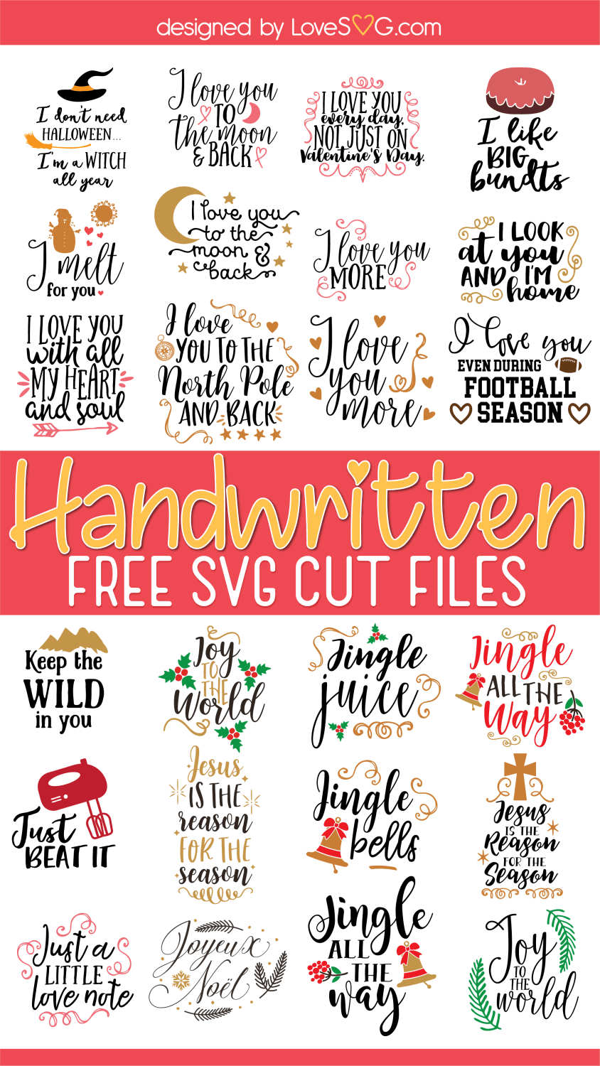 Free Handwritten SVG Cut Files | LoveSVG.com