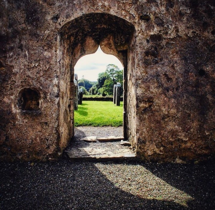 Through a medieval door, Kilfane church, Co Kilkenny