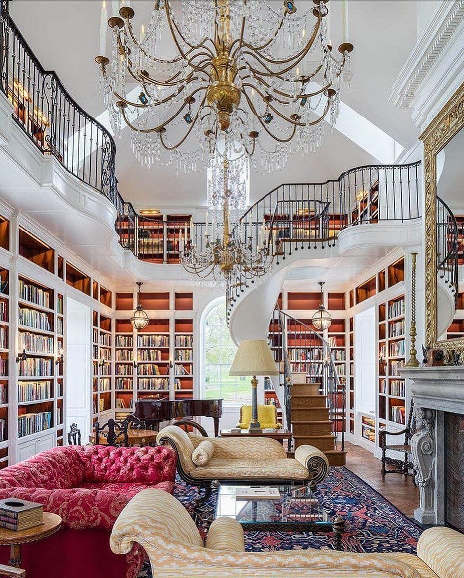 DKF on Instagram: “#evening #library in #rhinebeck #newyork #designed ...
