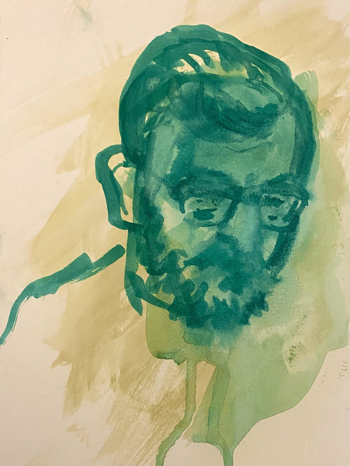 Artist friend and I painted each other.. he moved a lot