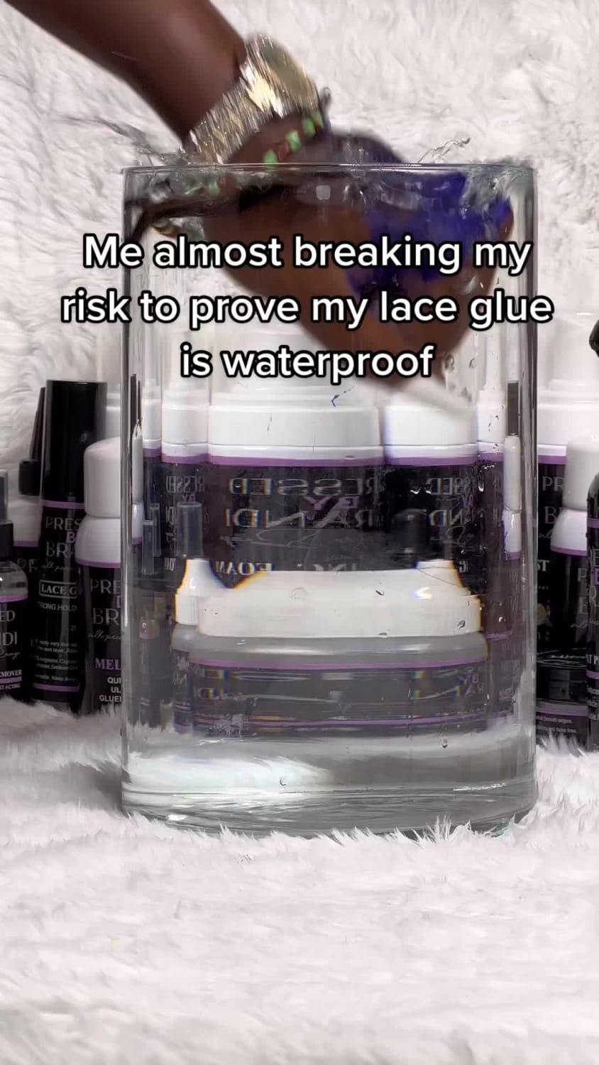 Waterproof lace glue