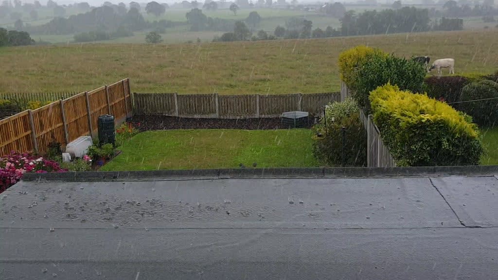 A sudden burst of rain can be peaceful