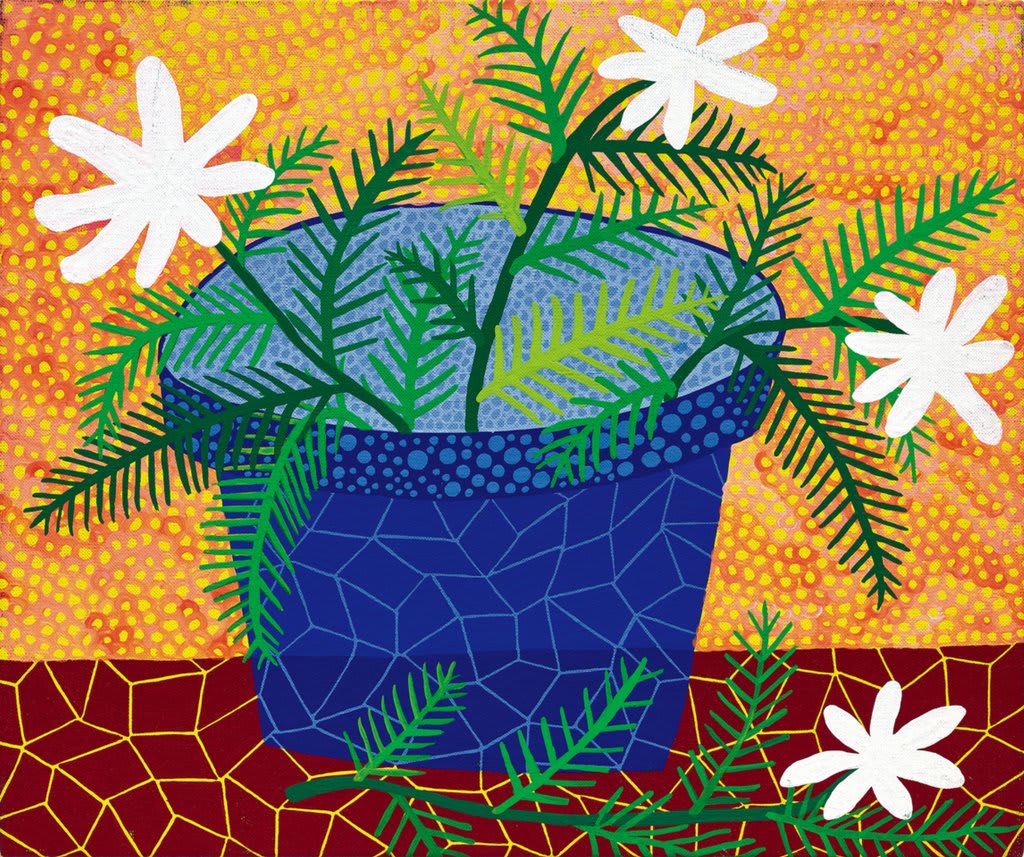 Yayoi Kusama's "Flowers in the Fields" is composed of complex ...