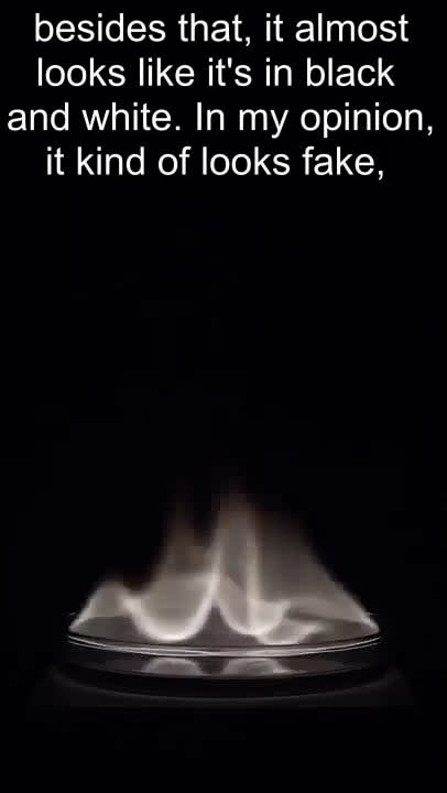 This flame looks fake but is real (nitromethane)