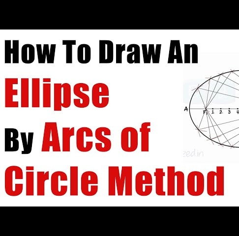Draw an Ellipse - Arcs Of Circle Method - Engineering Curves - Engineering Drawing