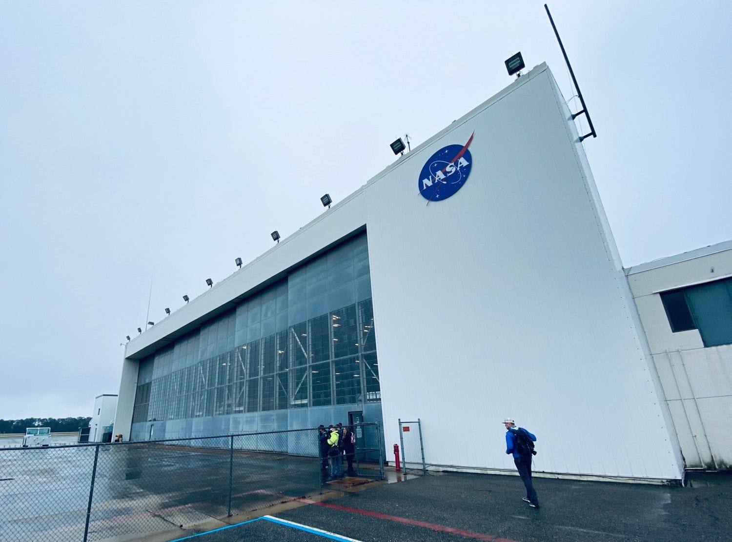 The hangar at NASA Wallops, Virginia, 1/14/2020.