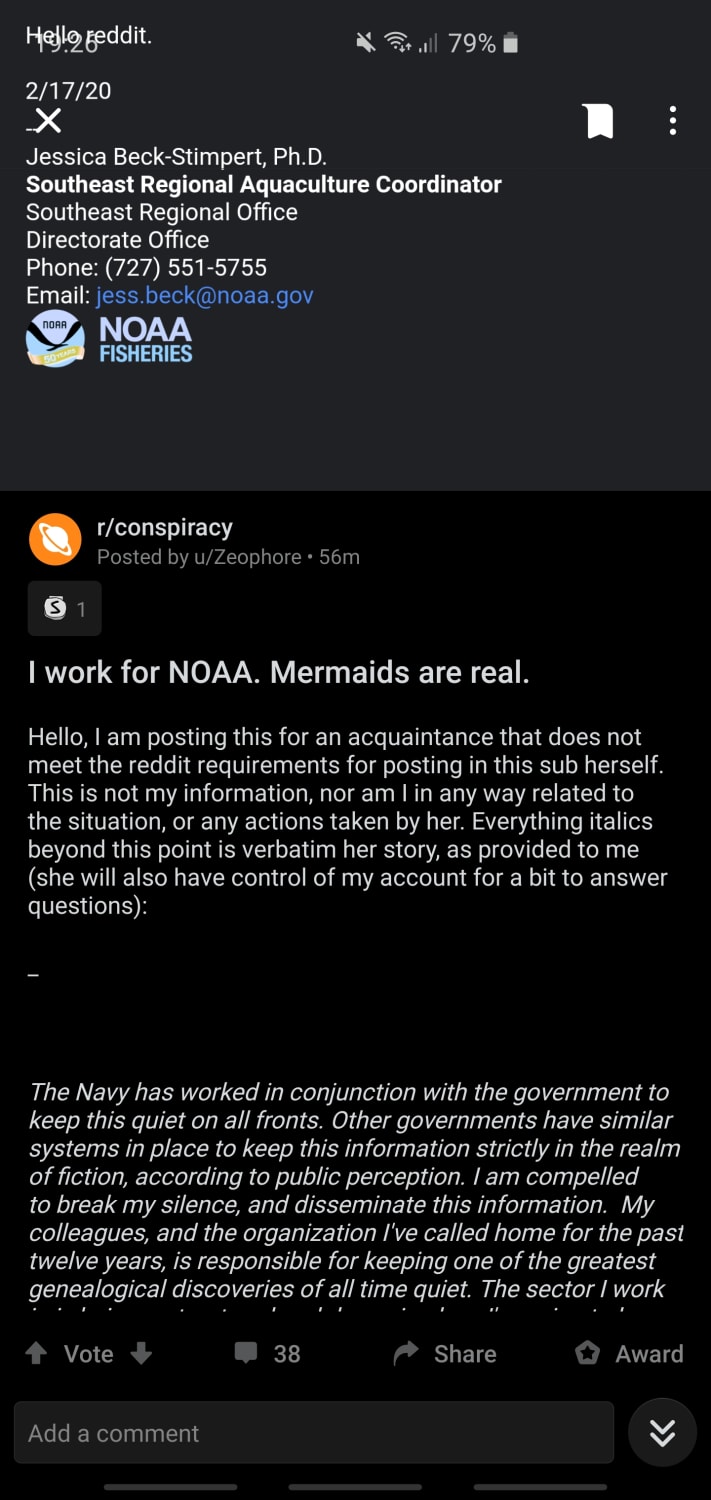 Why I believe the “My Friend Works at NOAA” and the “Mermaids Are Real ...