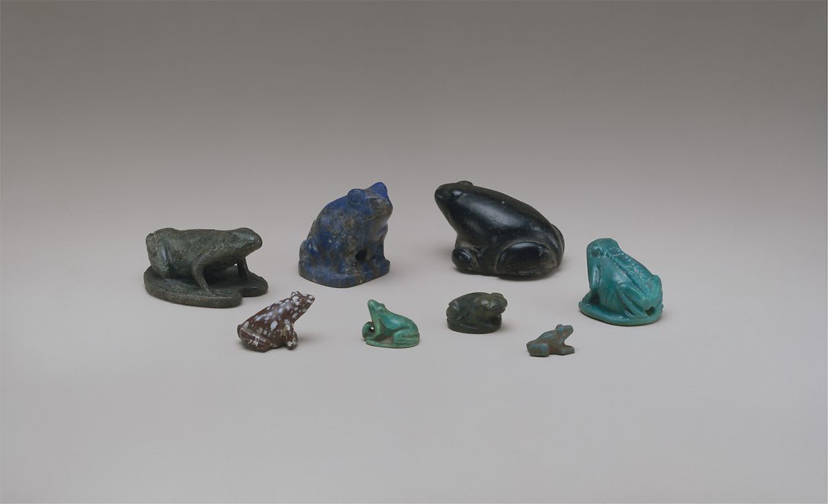 Toads and Frogs Amulets Ancient Egyptian collection of toads and frogs ...