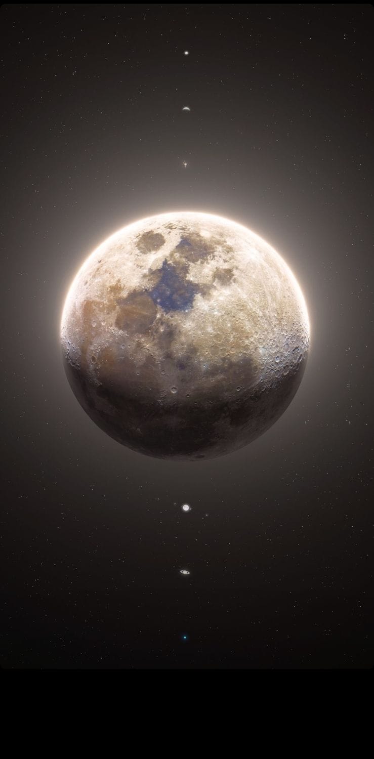 Beautiful shot of moon and planets by Rami Ammoun.