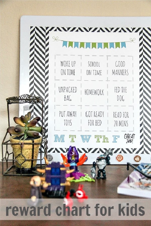 Free Printable Back-To-School Rewards Chart for Kids