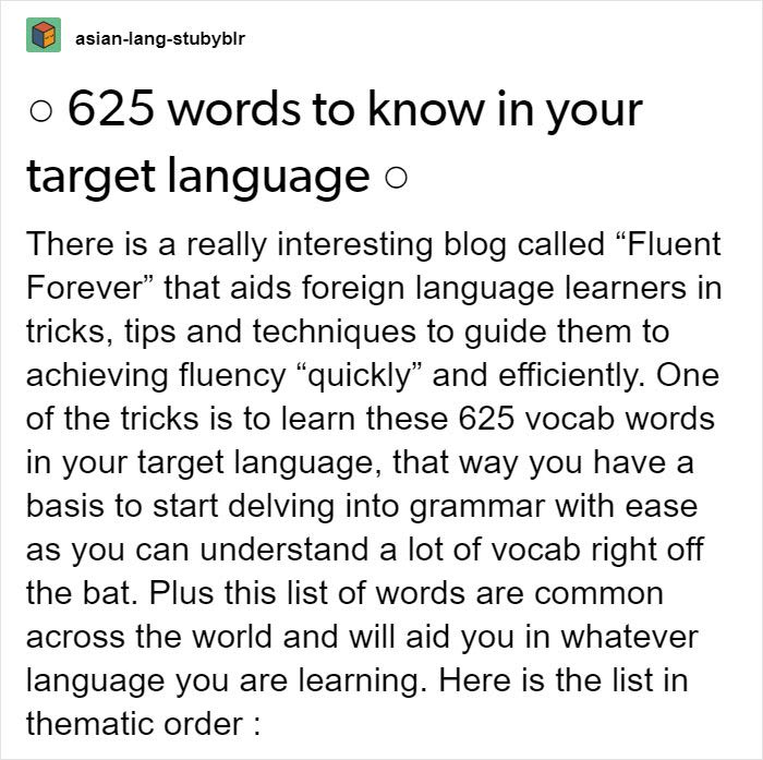 “625 Words To Know In Your Target Language”: Clever Language Learning Hack Goes Viral