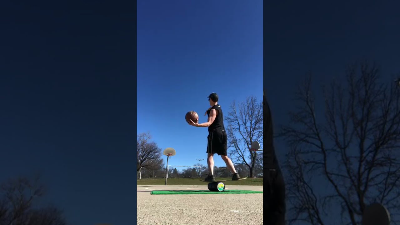 Guy Scores Basketball Shot After Two Failed Attempts While Balancing ...