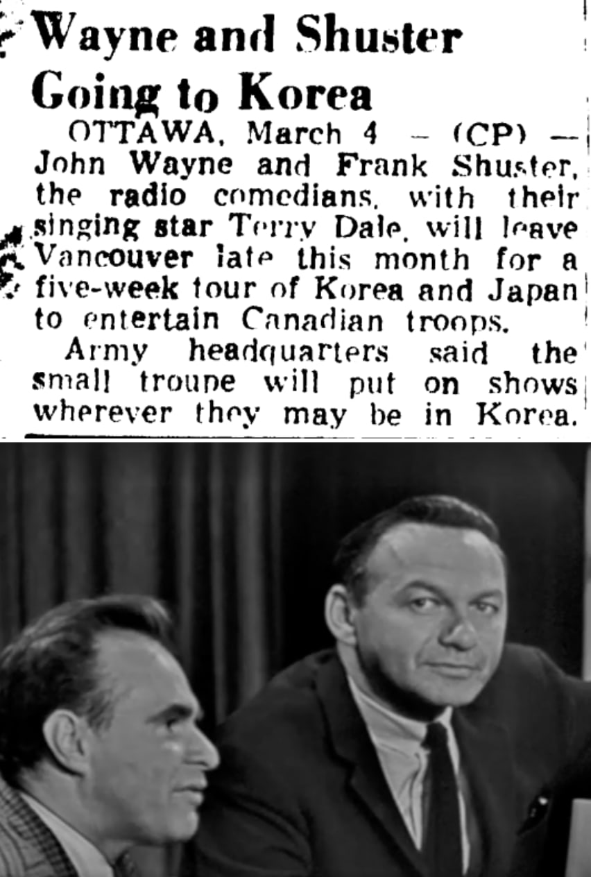 1953. Canadian comedy team Wayne and Shuster entertained Canadian ...