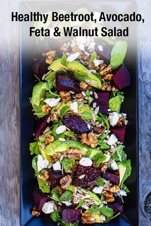 Healthy Beetroot, Avocado, Feta & Walnut Salad. An easy to make healthy ...