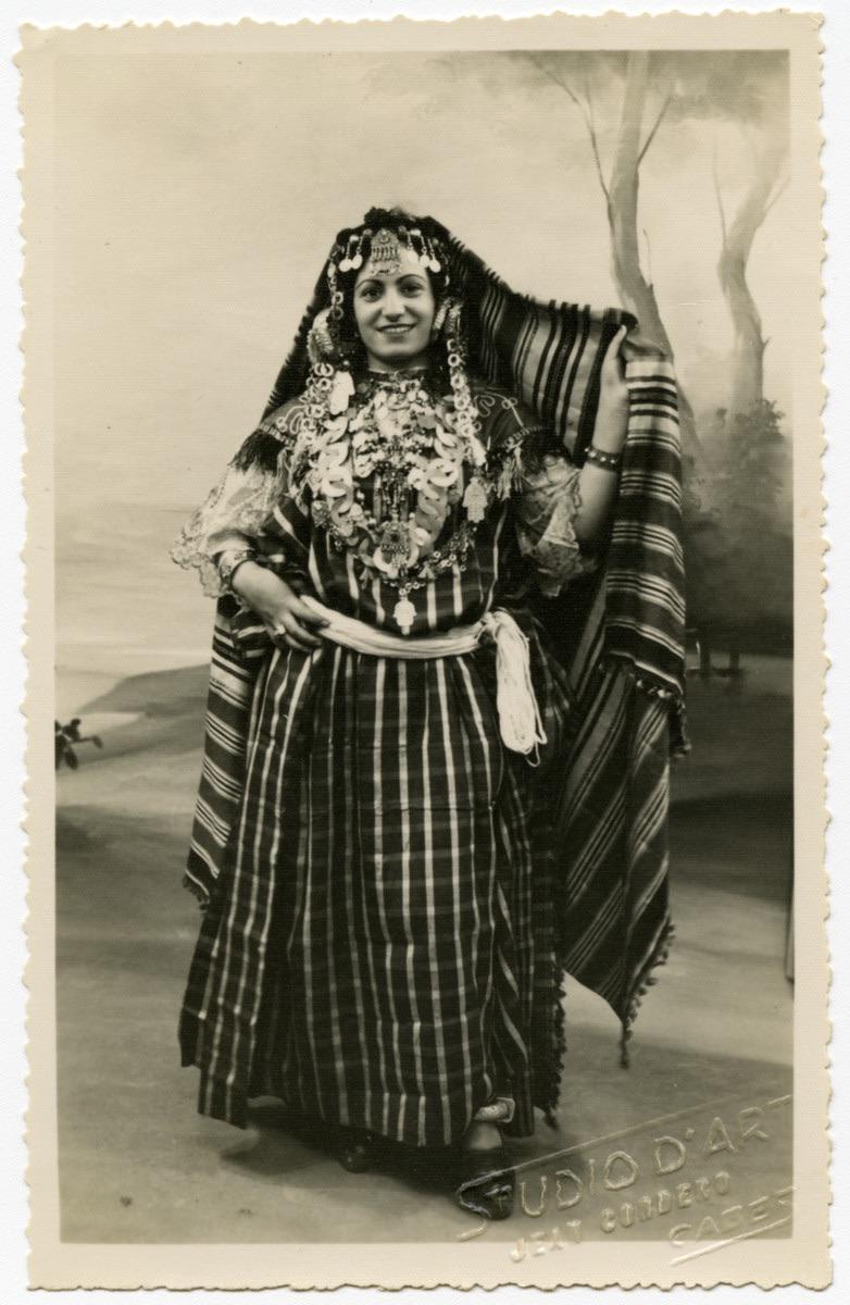 Portrait of a Sephardic Jewish woman, Daisy Seror, in a traditional ...