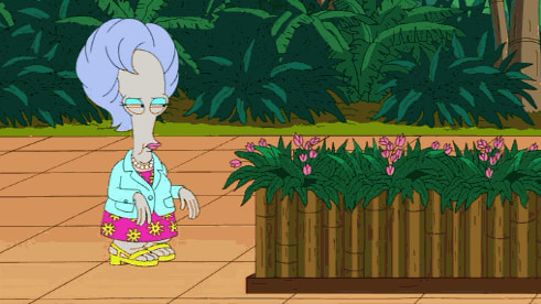 The way Roger effortlessly switches from "Abigail Lemonparty" to "George Hamilton, 20 years ago"...