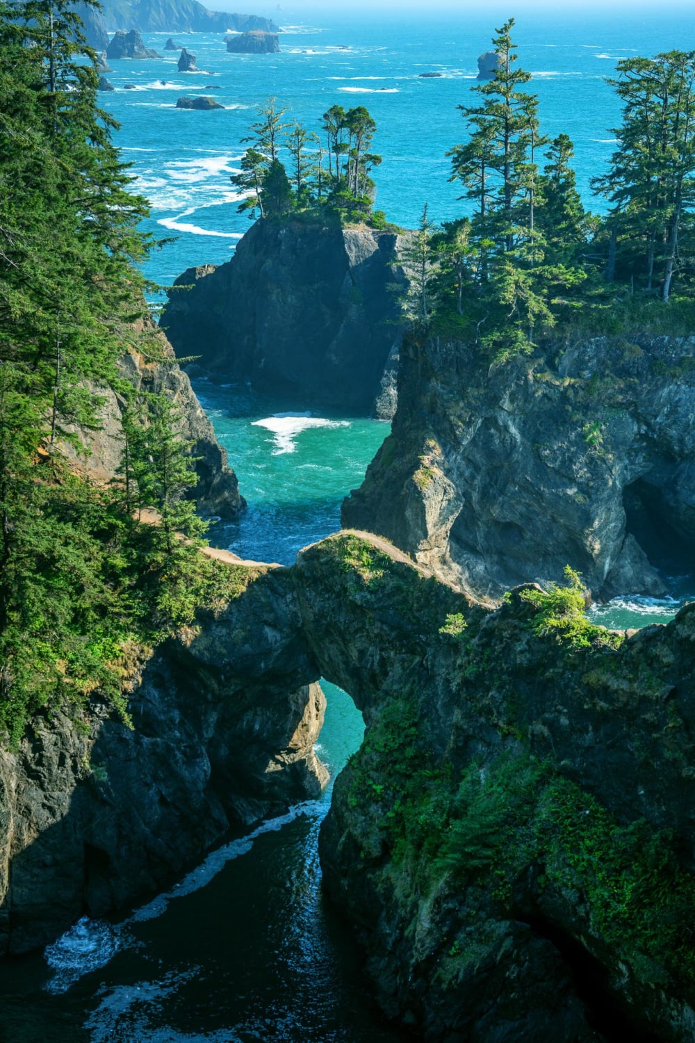 Natural Bridges located along the Southern Oregon Coast
