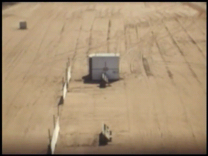 Ground test of a bunker-buster warhead going through reinforced ...
