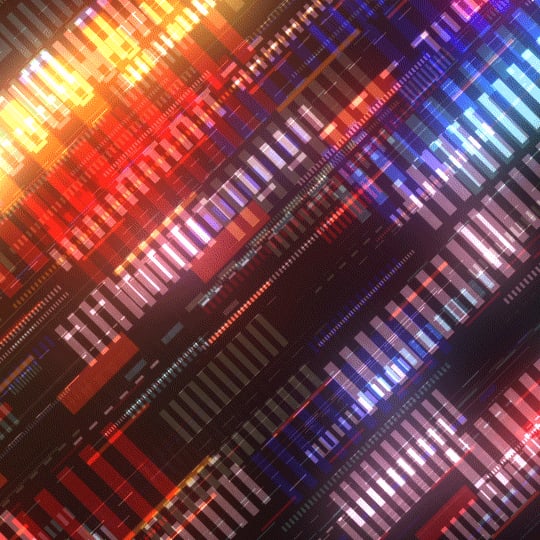 Synthwave satisfaction with generative glowing dash patterns loops. [A]