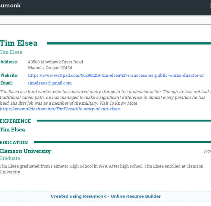 Tim Elsea - Tim Elsea - Resume