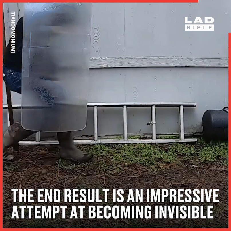 This guy made an "Invisibility Shield" at home